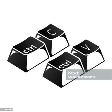 키보드의 Ctrl C Ctrl V 키를 복사하여 키 조합을 붙여 넣습니다 Windows 장치에 대한 키보드 단축키를 삽입합니다 컴퓨터 키보드 아이콘입니다 벡터 일러스트레이션
