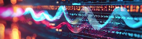 Abstract Digital Waveforms With Vibrant Colors Illustrating Technology And Data Visualization In