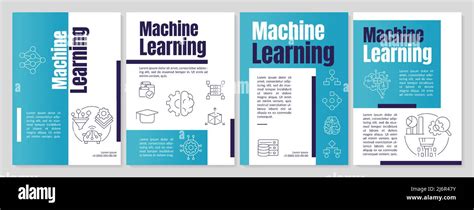 Machine Learning Blue Brochure Template Stock Vector Image And Art Alamy