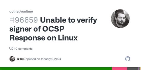 Unable To Verify Signer Of OCSP Response On Linux Issue 96659
