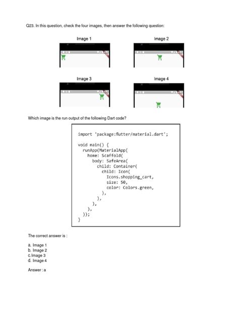 Flutter Certified Application Developer Exam Sample Afd 200