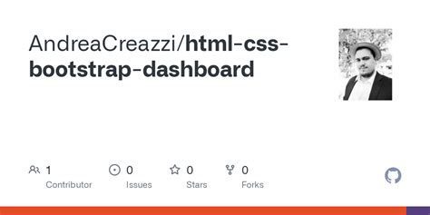GitHub AndreaCreazzi Html Css Bootstrap Dashboard