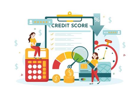 Premium Vector Credit Score Vector Illustration With Loan Arrow Gauge Speedometer Indicator