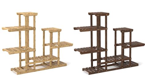 Artstation 3dmodel Pbr Wood Plant Stand Game Assets