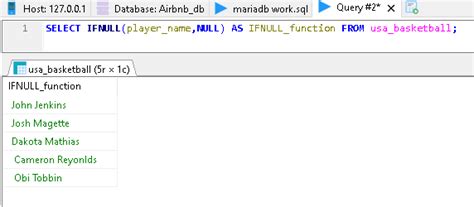 MariaDB If Null Examples DatabaseFAQs