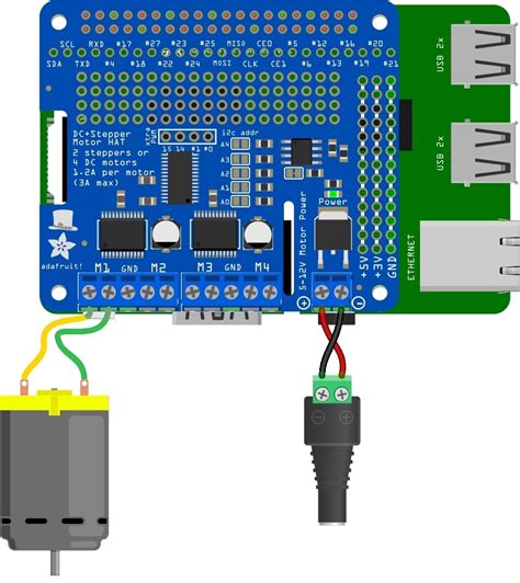 Using Dc Motors Adafruit Dc And Stepper Motor Hat For Raspberry Pi Adafruit Learning System