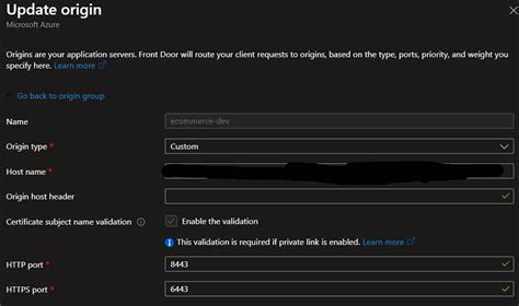 Azure Frontdoor Using Wrong Port To Forward Traffic To Aks Microsoft Qanda