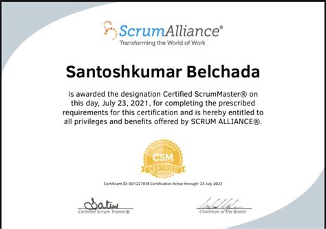 Santoshkumar Belchada On Linkedin Csmcertification Csm Scrum Scrummaster Scrumorg Epsilon