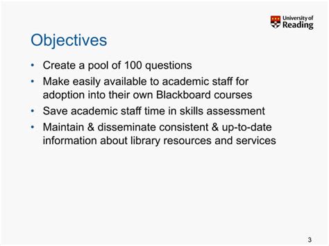 Taking The Plunge Creating A Question Pool In A Blackboard Vla Ppt