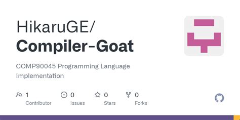 Github Hikarugecompiler Goat Comp90045 Programming Language
