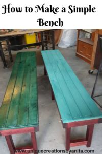 How To Build A Simple Bench Unique Creations By Anita