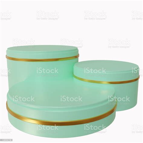 흰색 배경에 격리된 둥근 연단 무대 선전용 제품 사진 3d 렌더링 그림 0명에 대한 스톡 사진 및 기타 이미지 0명 1위 3차원 형태 Istock