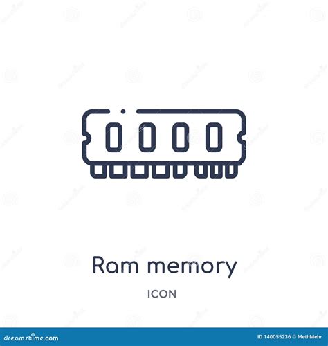 Linear Ram Memory Icon From Electronic Devices Outline Collection Thin Line Ram Memory Vector