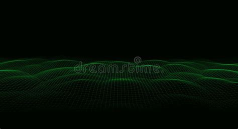 Futuristic Vector Technology Wave Digital Cyberspace Abstract Wave