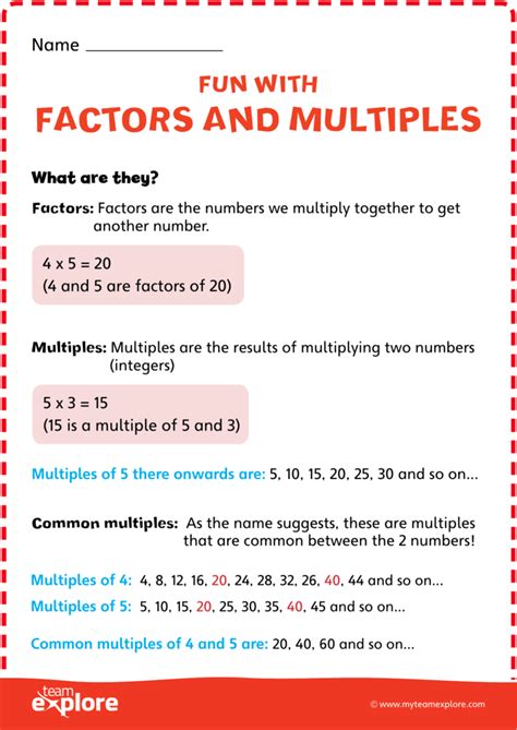 Factors And Multiples
