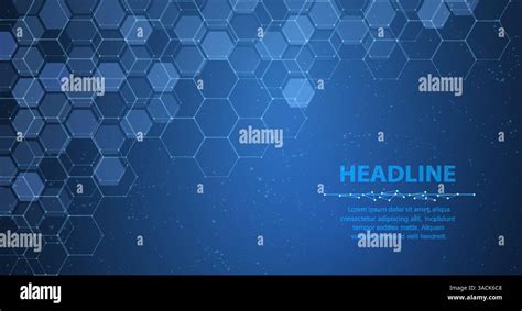 Blue Hexagon Abstract Background Honeycomb Texture Medical Technology Stock Vector Image And Art