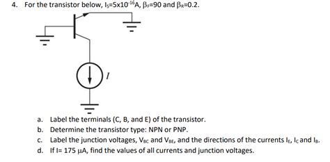 Solved For The Transistor Below Is A F And Chegg Com