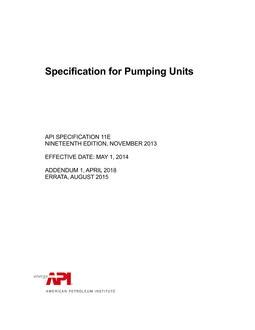 API Spec 11E Provide Digital Specification Standards