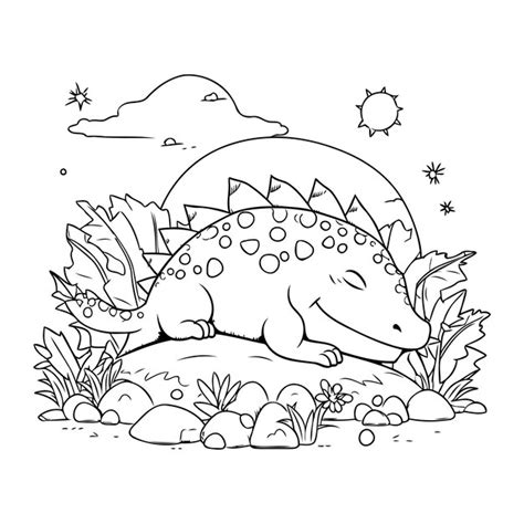 무료로 다운로드 가능한 공룡 색칠 공부 벡터 And 일러스트 Freepik