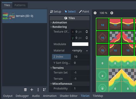 Using Tilesets Godot