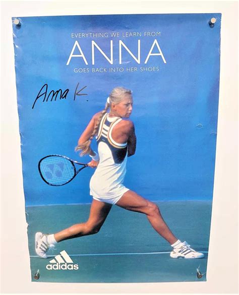 Lot An Autographed Anna Kournikova Professional Tennis Player