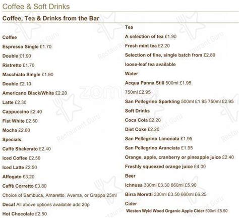 Menu At Vivo Restaurant London Upper St Menu At Vivo Restaurant London Upper St