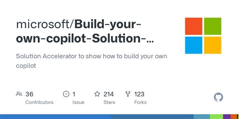 Github Microsoftbuild Your Own Copilot Solution Accelerator