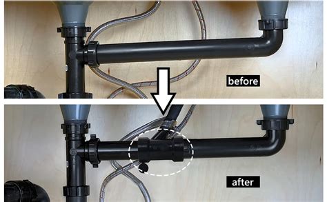 Gyoffull 60519 Dishwasher Drain Hose Adapter Black Plastic