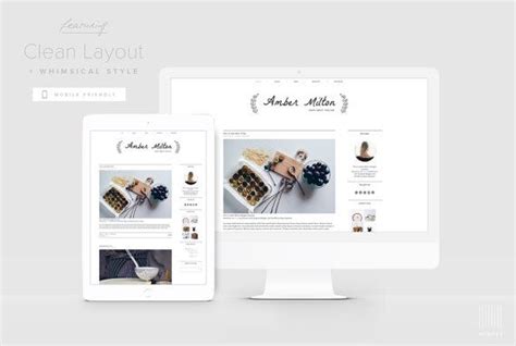 Clean Blogger Template Premade Blog Template Responsive Blogger Design Simple Minimalist
