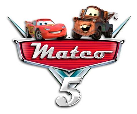Logo Digital Cars Rayo Mcqueen Y Mate Personalizado Nombre Meses Sin