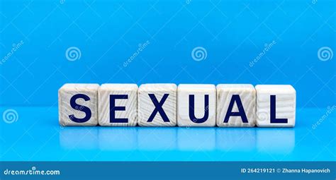 Concept Word Sexual On Cubes On A Blue Background Stock Image Image Of Eating Risk
