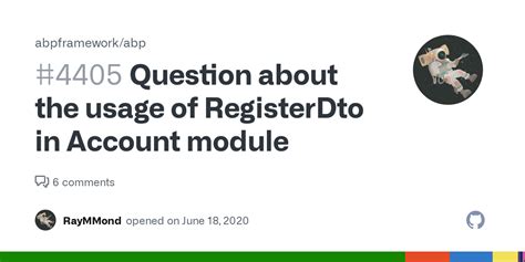 Question About The Usage Of Registerdto In Account Module · Issue 4405