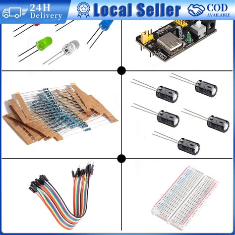 Mini Breadboard Led Jumper Wire Button For Uno R3 With Jumper Wire Obstacle Avoidance Module