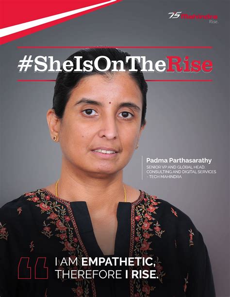 Thank You Mahindra Group For Featuring Me Today Padma Parthasarathy