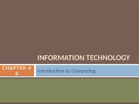 Introduction To Computing Docsity