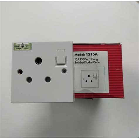 Ums 15a Switch Socket Outlet 1215a Sirim Single Switch Socket Outlet One Gang Electric
