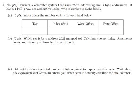Solved Pts Consider A Computer System That Uses Chegg Com