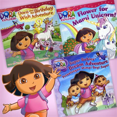 Jual Dora The Explorer Story Book 3 Buah Buku Cerita Berwarna