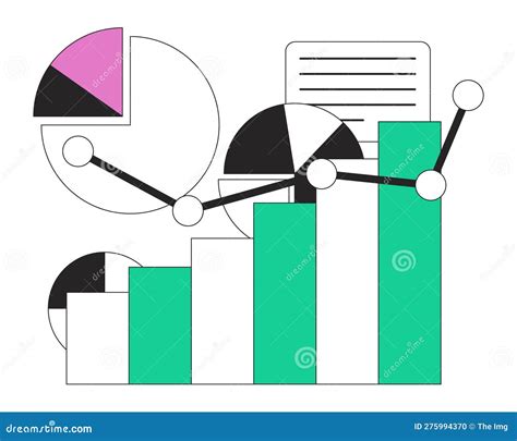 Trend Forecasting Flat Line Color Vector Icon Stock Vector