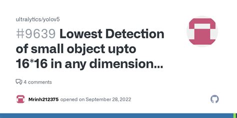Lowest Detection Of Small Object Upto 1616 In Any Dimension Of Image · Issue 9639