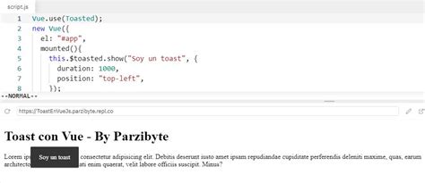 Toast Con Vuejs Notificaciones Parzibyte