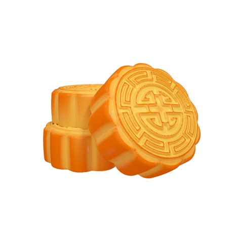 3d中秋中秋节写实黄色月饼