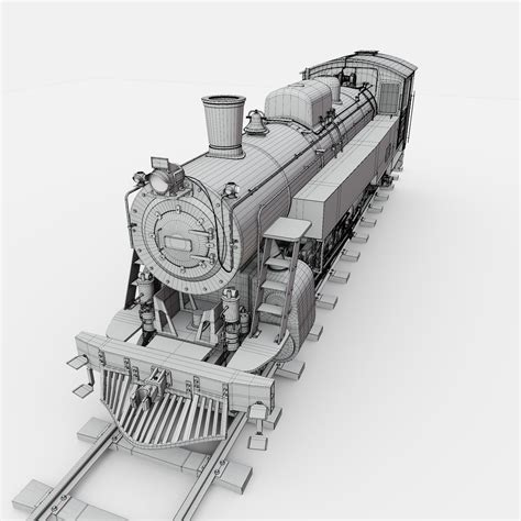 Steam Locomotive 3d Model Cgtrader