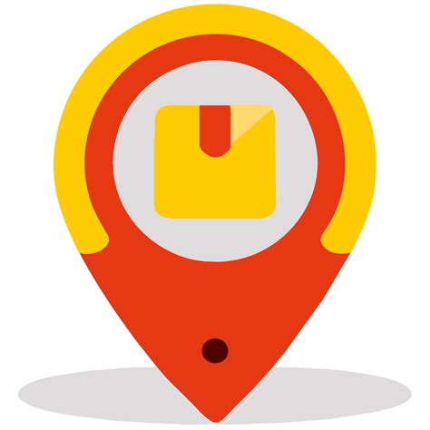 Map Pointer With A Cardboard Box PNG