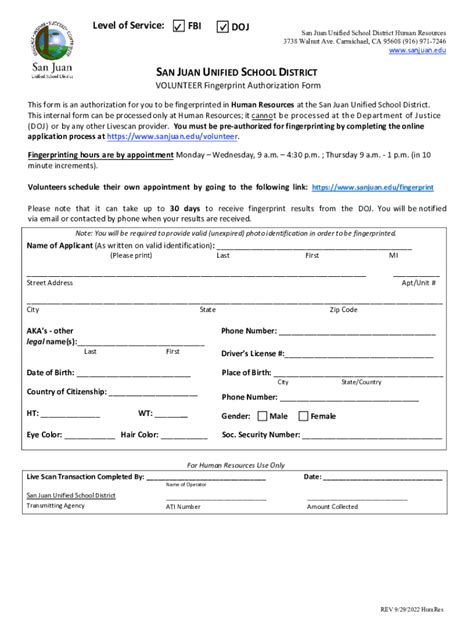 Fillable Online Fingerprint Authorization Form 10 27 2017 Fax Email Print Pdffiller