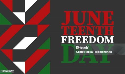 6월틴스 6 월의 자유와 해방의 날 독립기념일 6월 19일 연례 아프리카계 미국인 휴일 미국의 역사와 유산 벡터 포스터 일러스트레이션 및 배너 0명에 대한 스톡 벡터 아트