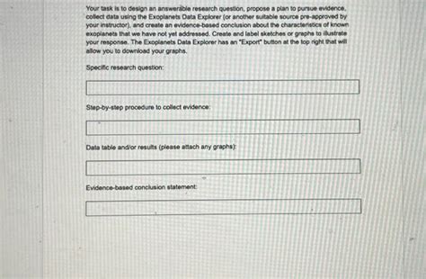 Solved Your Task Is To Design An Answerable Research