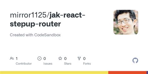 Github Mirror1125jak React Stepup Router Created With Codesandbox