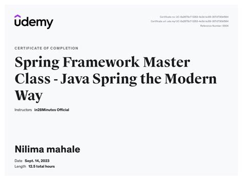 Java Springframework Spring Udemy Nilima Mahale