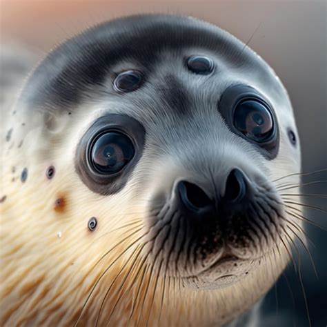 Premium Ai Image Arafed Seal Looking At The Camera With A Very Big